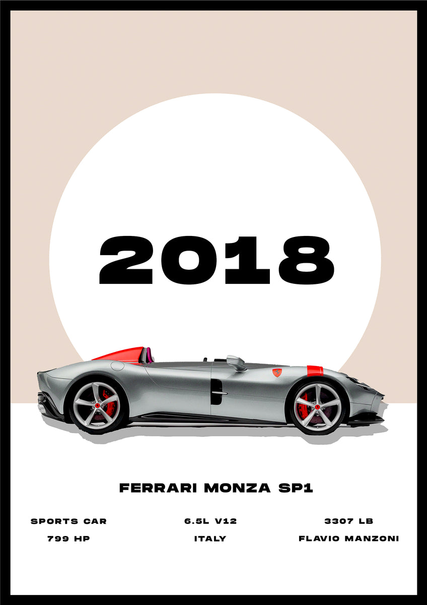 Ferrari monza - Car Poster – froheyo