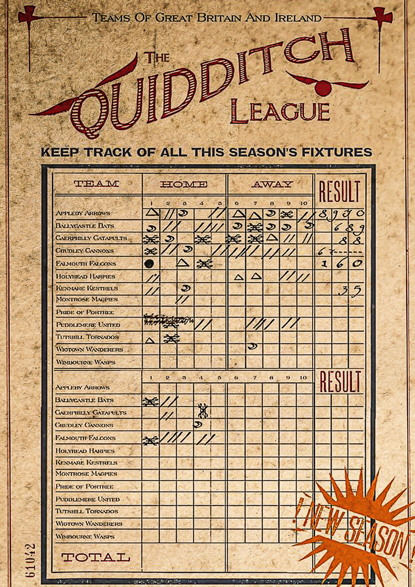 Quidditch Scores - Harry Potter Poster – froheyo