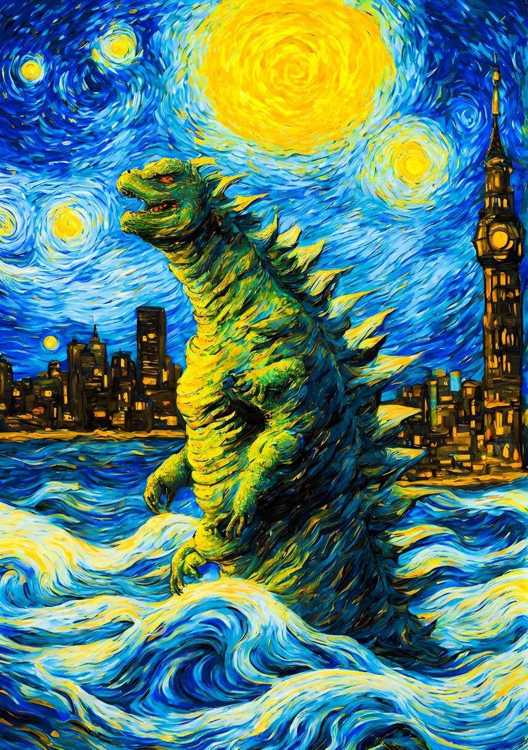 GodZilla In Starry Night – froheyo