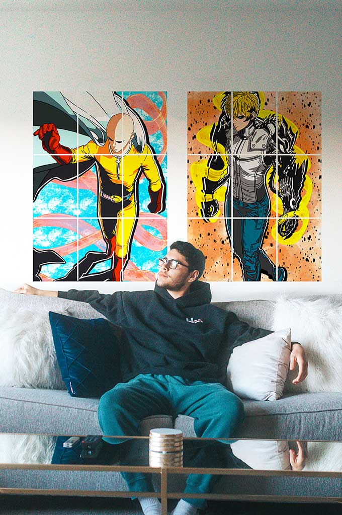 Saitama One Punch Man - Anime Block Kit Posters – froheyo